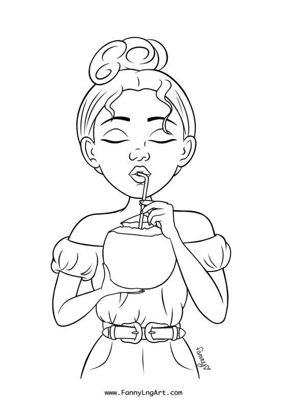 33 Dessins de Filles Ado Swag à Colorier