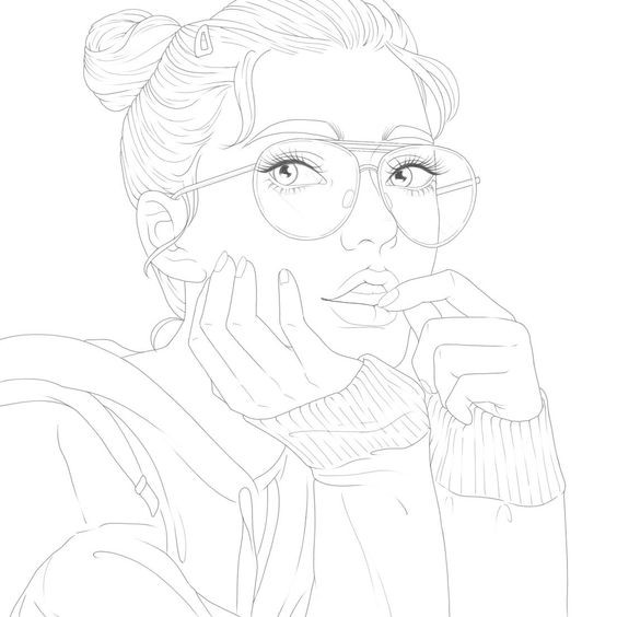 33 Dessins de Filles Ado Swag à Colorier