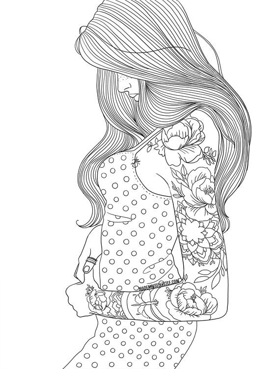 33 Dessins de Filles Ado Swag à Colorier
