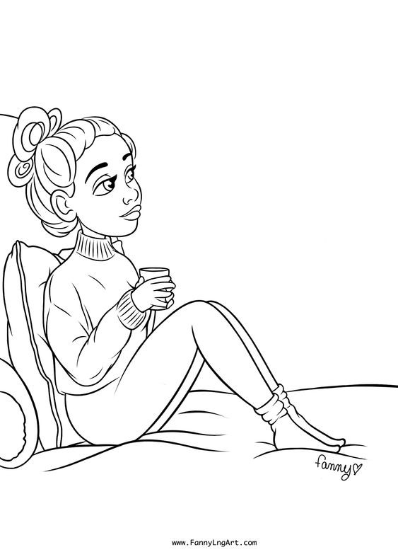 33 Dessins de Filles Ado Swag à Colorier