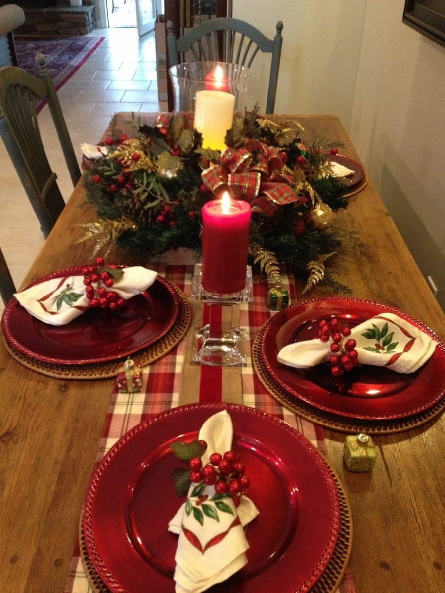 80 Décorations de tables de Noël et repas de Noël