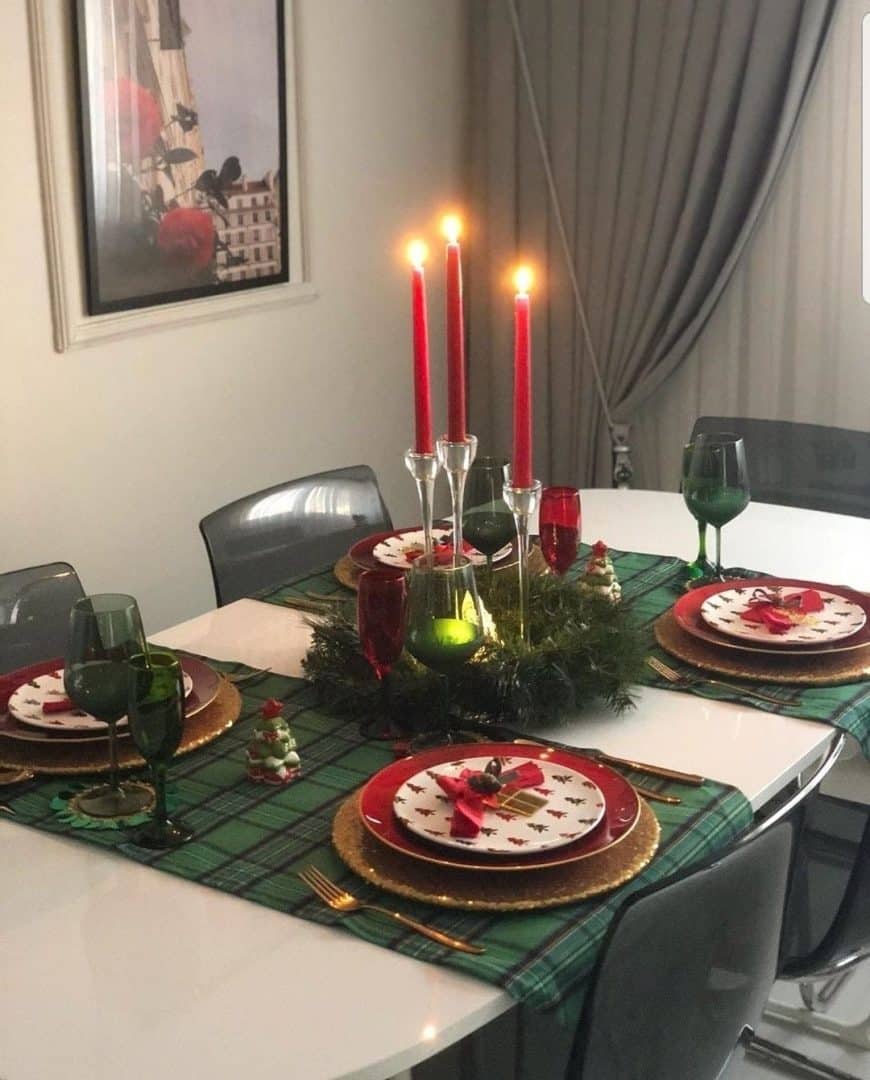 80 Décorations de tables de Noël et repas de Noël