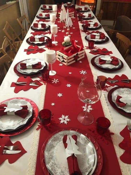 80 Décorations de tables de Noël et repas de Noël
