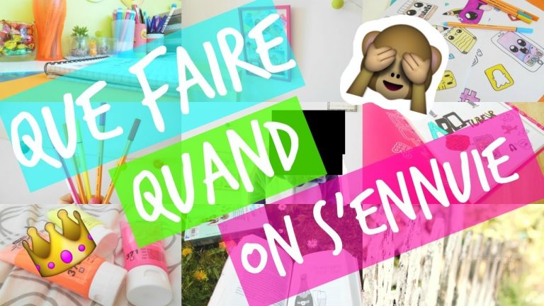 Le top 50 des choses à faire quand on s'ennuie