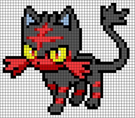 Coloriage Pixel Art Pokemon | Pixel Art Pokémon Pikachu – KQZIQ