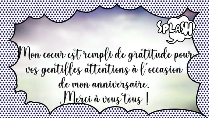 Remerciement Anniversaire : 19 Messages, Textes & SMS