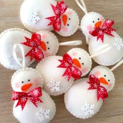 Bonhomme De Neige En Feutrine